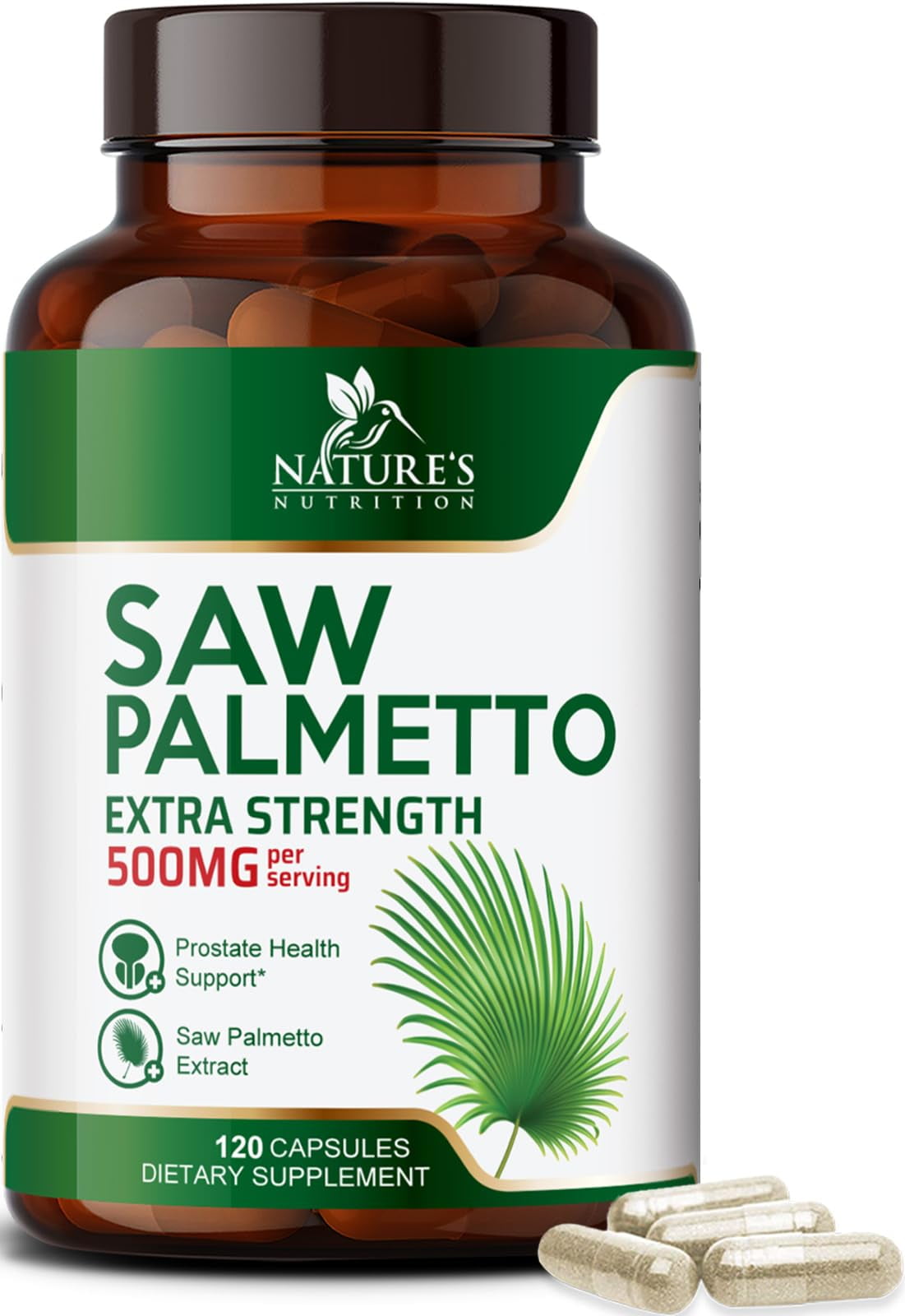 Nature's Nutrition Saw Palmetto for Men 1000MG, Prostate Health and ...