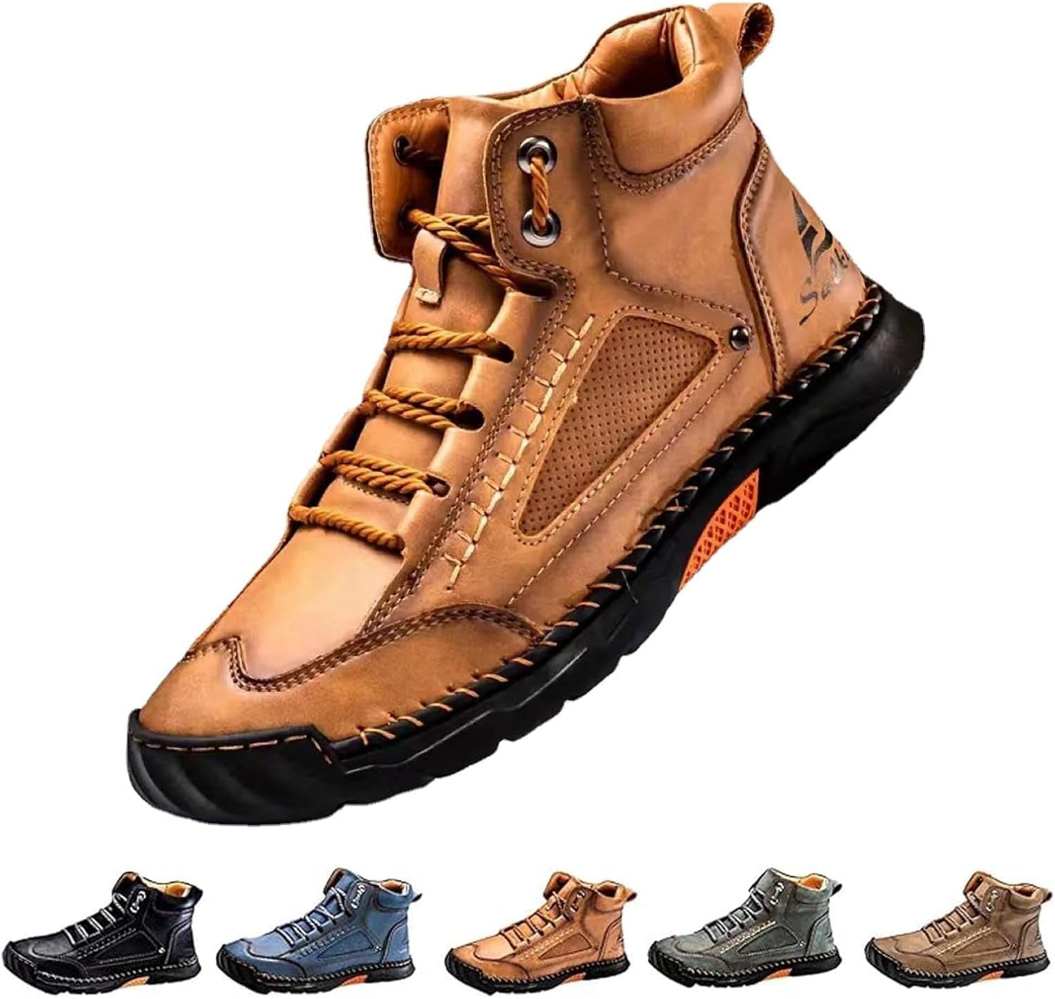 Sawbehind Leather Boots, Men's Comfortable Handmade Leather Boots ...