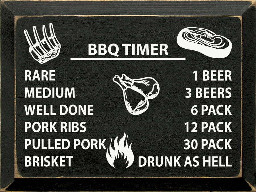 Sawdust City BBQ TIMER Funny Wooden Sign For Summer Grilling on the ...