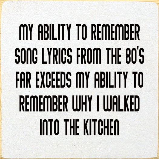 Sawdust City My Ability To Remember Song Lyrics From The 80's Far ...