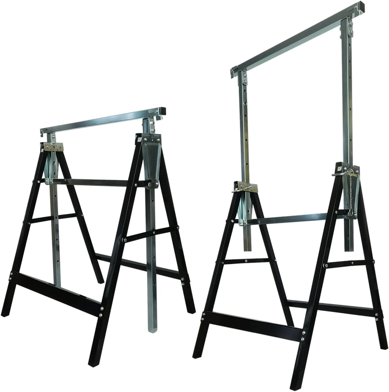 Sawhorse Lifting Bracket, Stand 2x4 Heavy-Duty Adjustable Height 2 Pack ...