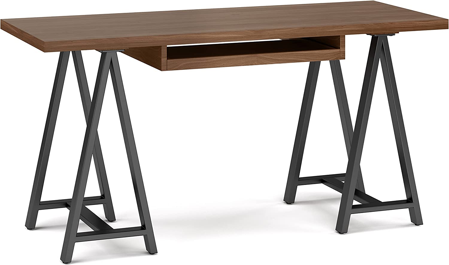 Sawhorse SOLID WOOD Modern Industrial 60 inch Wide Home Office Desk ...