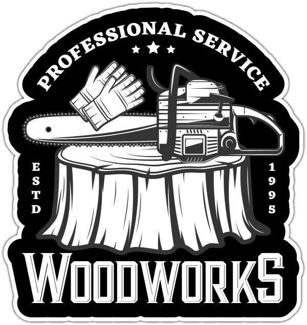 Sawmill Axe Lumberjack Chainsaw Woodworks Car Window Stickerphone Decal ...