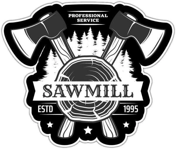 Sawmill Axe Lumberjack Saw Woodwork Car Window Stickerphone Decal Water ...