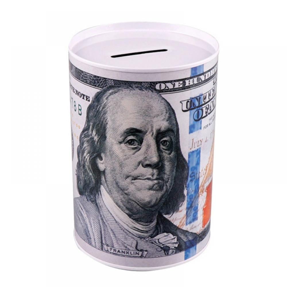 Sawpy Money Box, Creative Euro Dollar Metal Cylinder Piggy Bank Saving ...