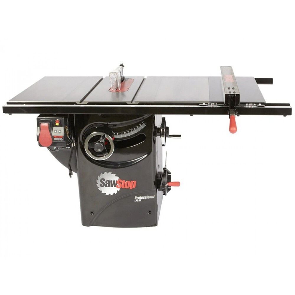 Sawstop Professional 10-Inch 1.75 Hp Cabinet Saw with 30-Inch Premium ...