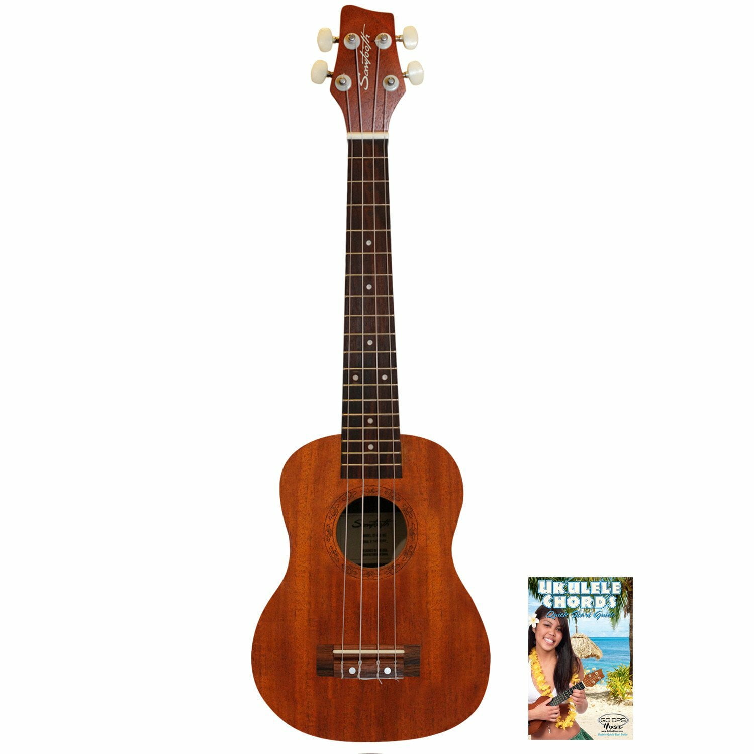 Sawtooth 18 Fret Mahogany Tenor Uke Ukulele w Chord Lesson Guide ...