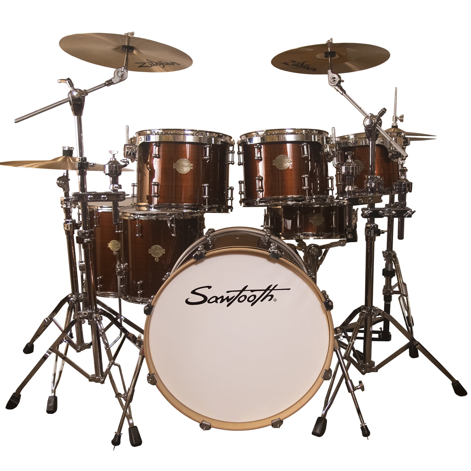 Sawtooth Command Series 7-Piece Drum Set Shell Pack, Red Streak ...