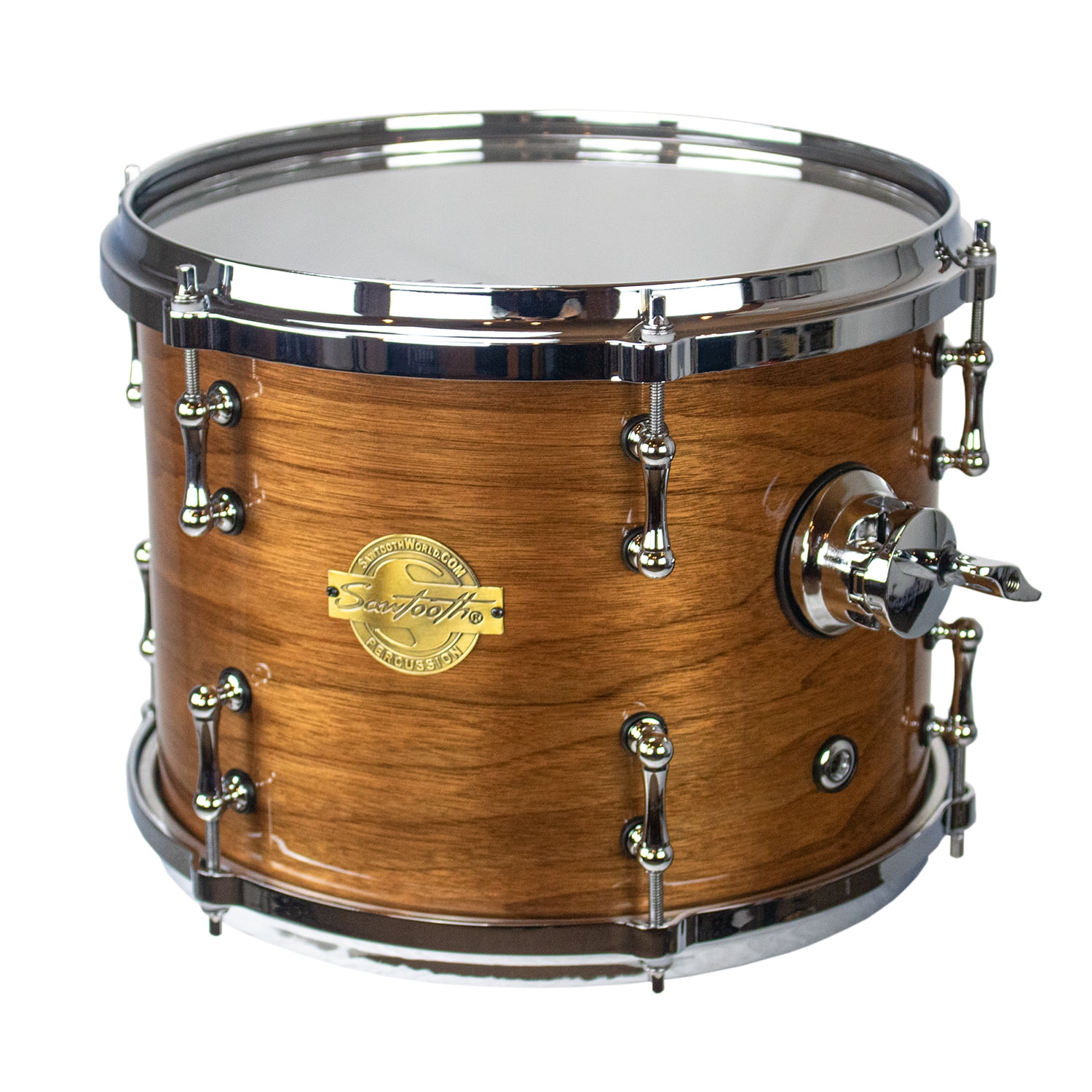Sawtooth Hickory Series Tom Drum 12" x 9", Natural Gloss - Walmart.com