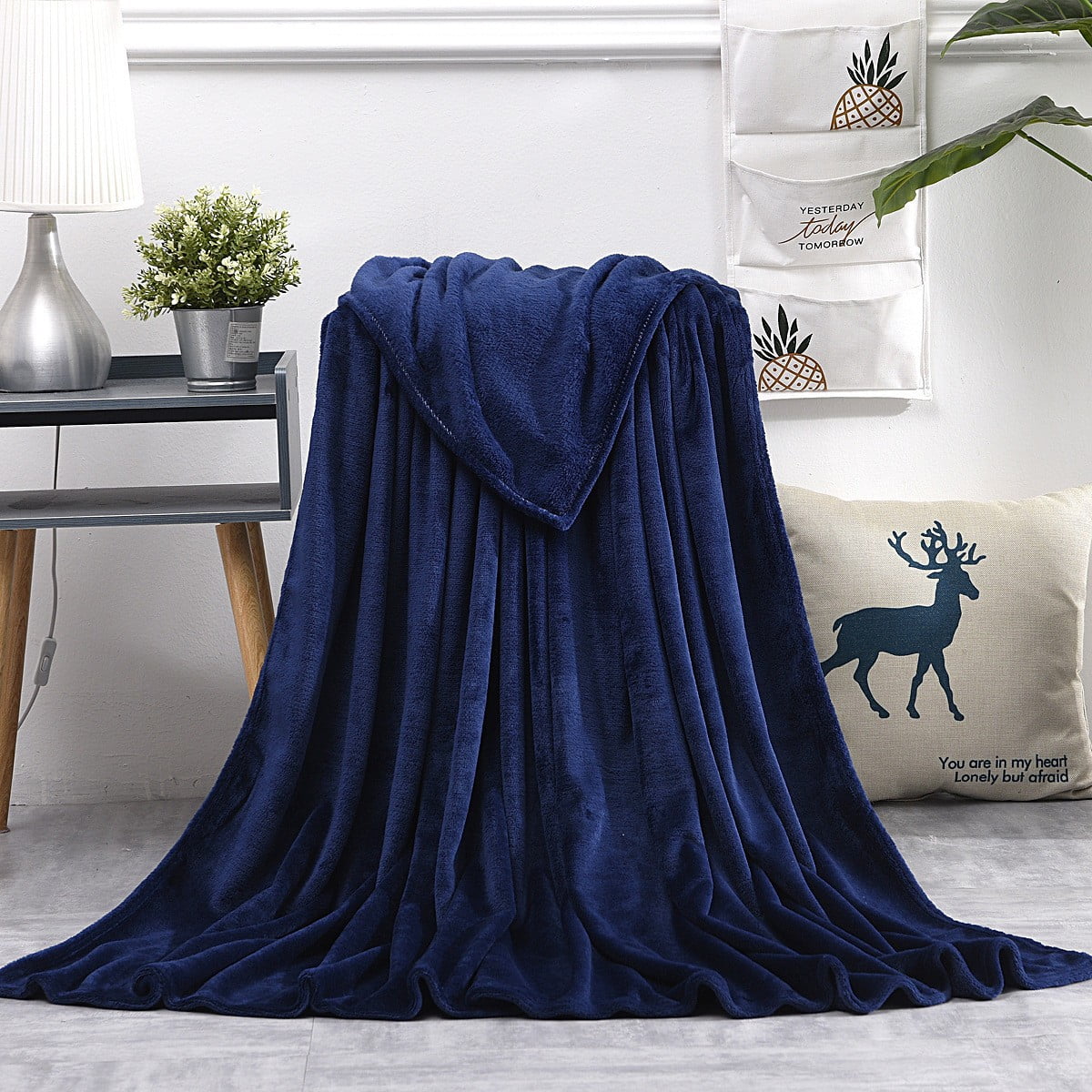 Sawvnm Super Soft Warm Solid Warm Micro Plush Fleece Blanket Throw Rug Sofa Bedding on Clearance ...