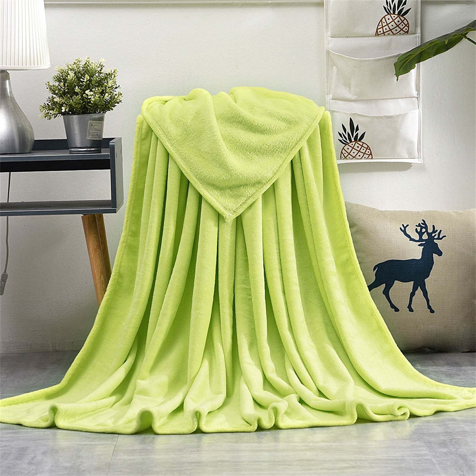 Sawvnm Super Soft Warm Solid Warm Micro Plush Fleece Blanket Throw Rug ...