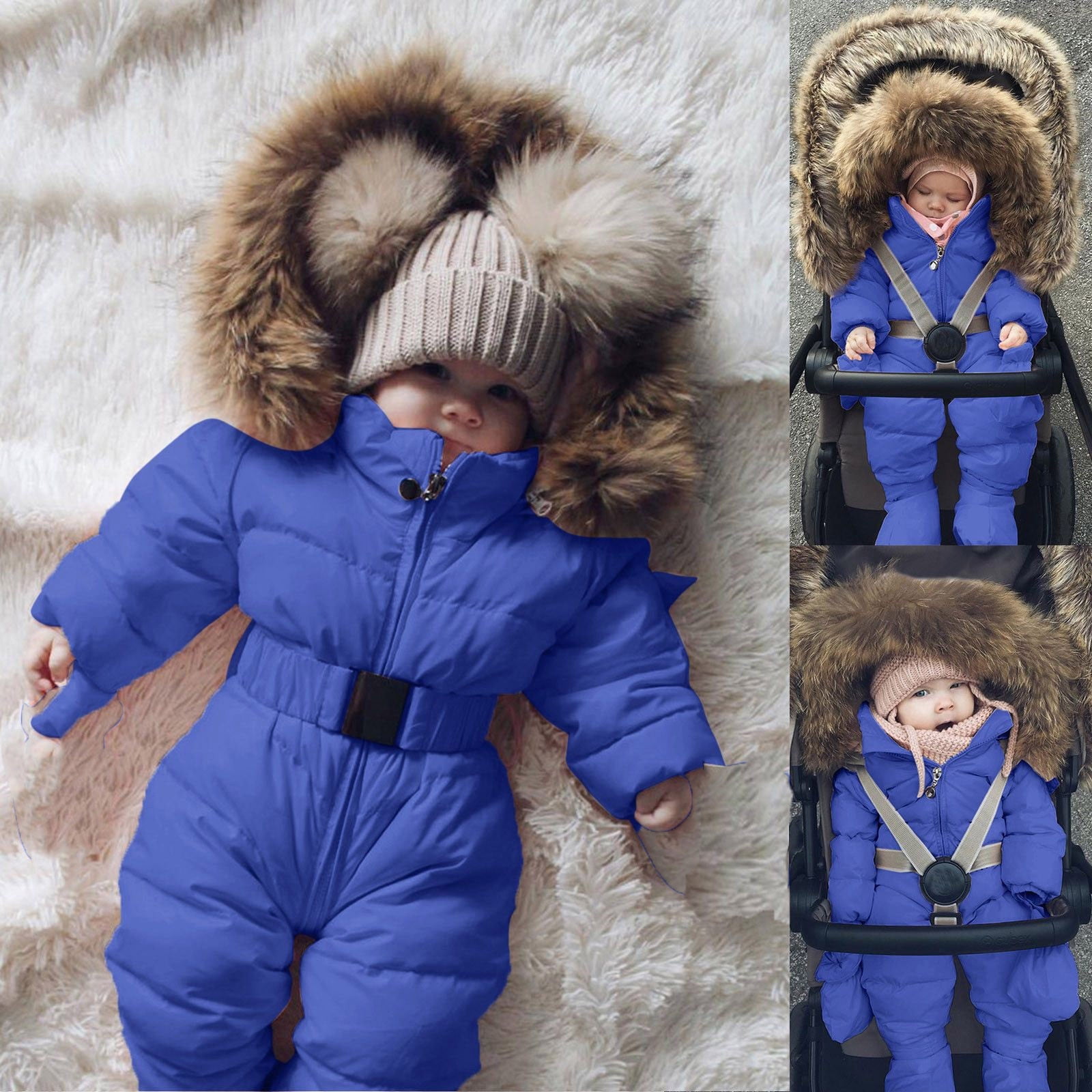 Sawvnm Toddler Snowsuits for 18-24 Months Infant Baby Boy Girl Romper ...