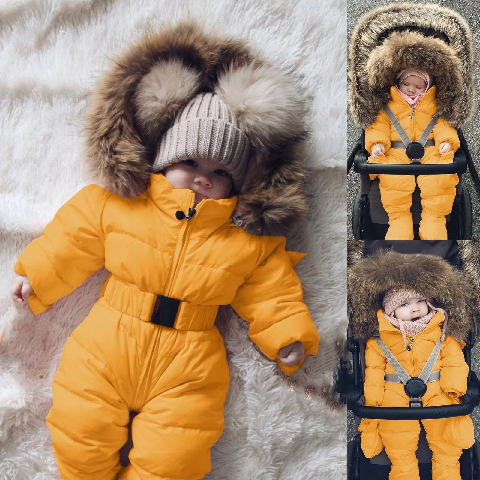 Sawvnm Toddler Snowsuits for 18-24 Months Infant Baby Boy Girl Romper ...