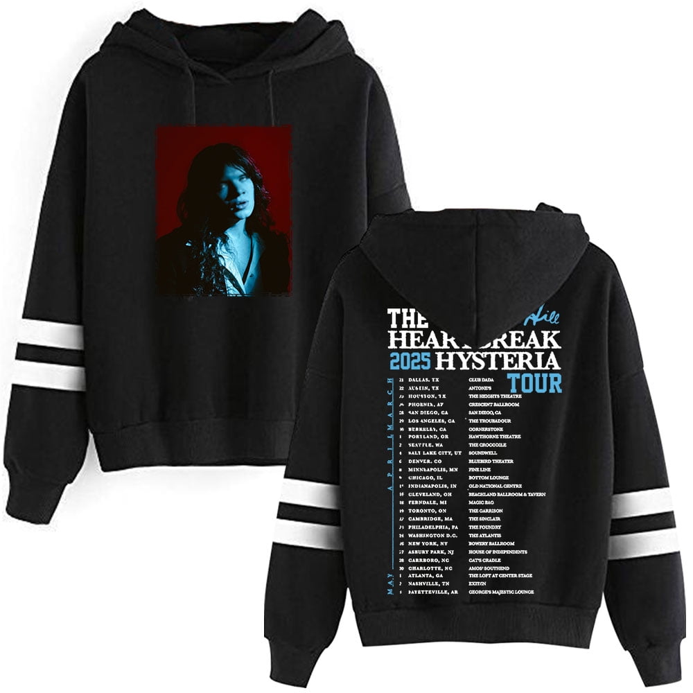 Sawyer Hill Heartbreak Hysteria Tour 2025 Merch Hoodies Pocketless ...