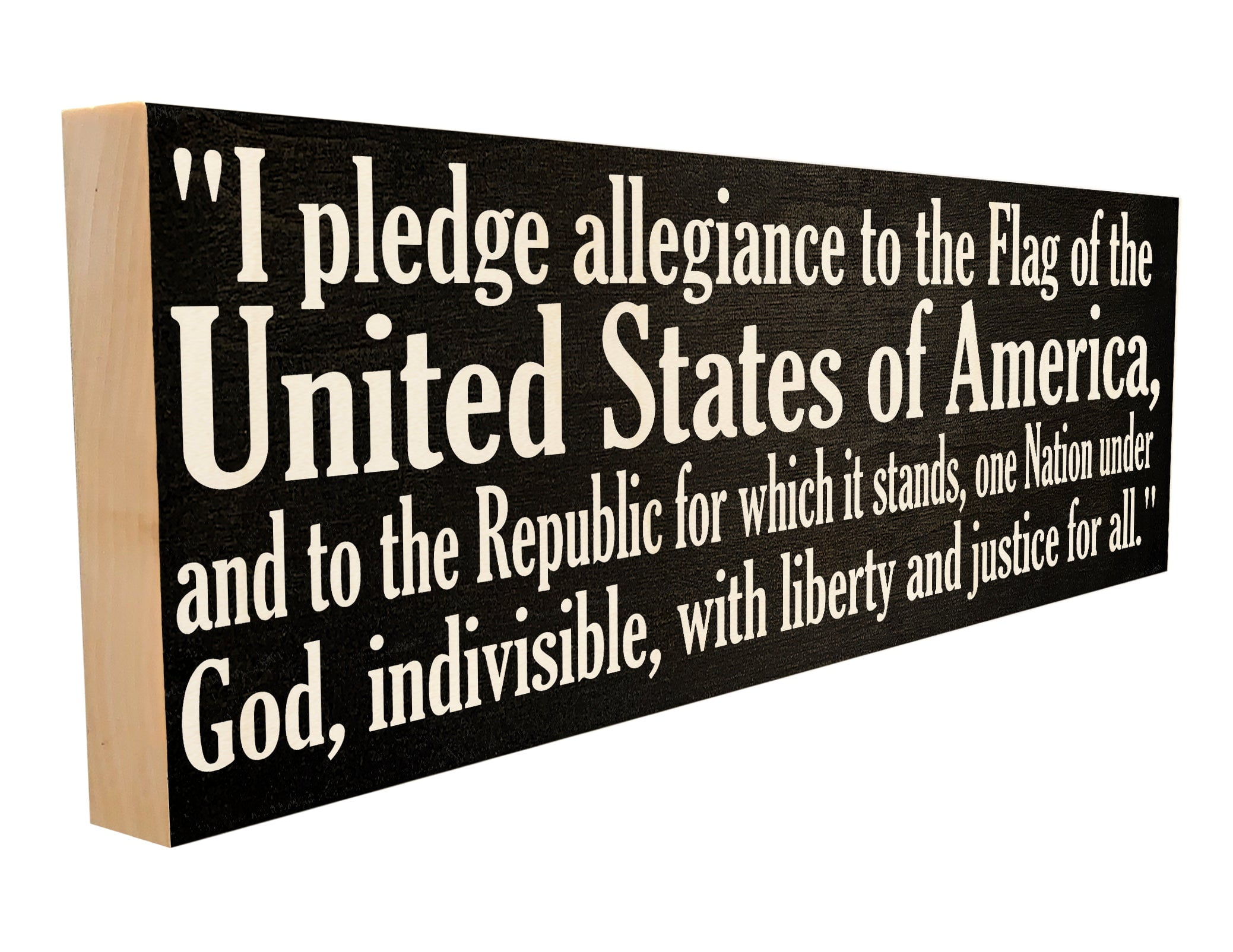 Sawyer's Mill - Pledge of Allegiance. Wood Sign for Home or Office ...