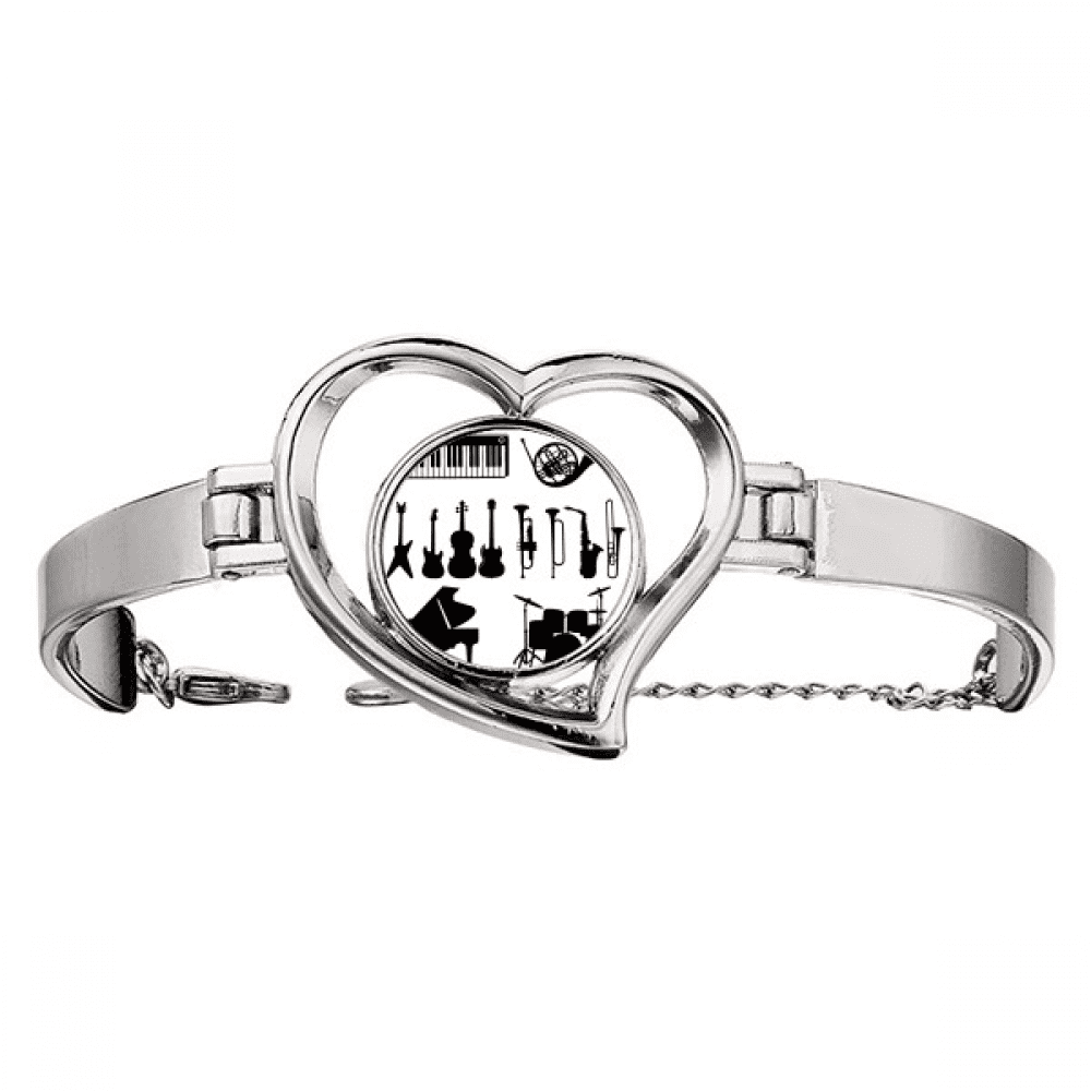 Sax Classical Music Listening Combination Bracelet Heart Jewelry Wire ...