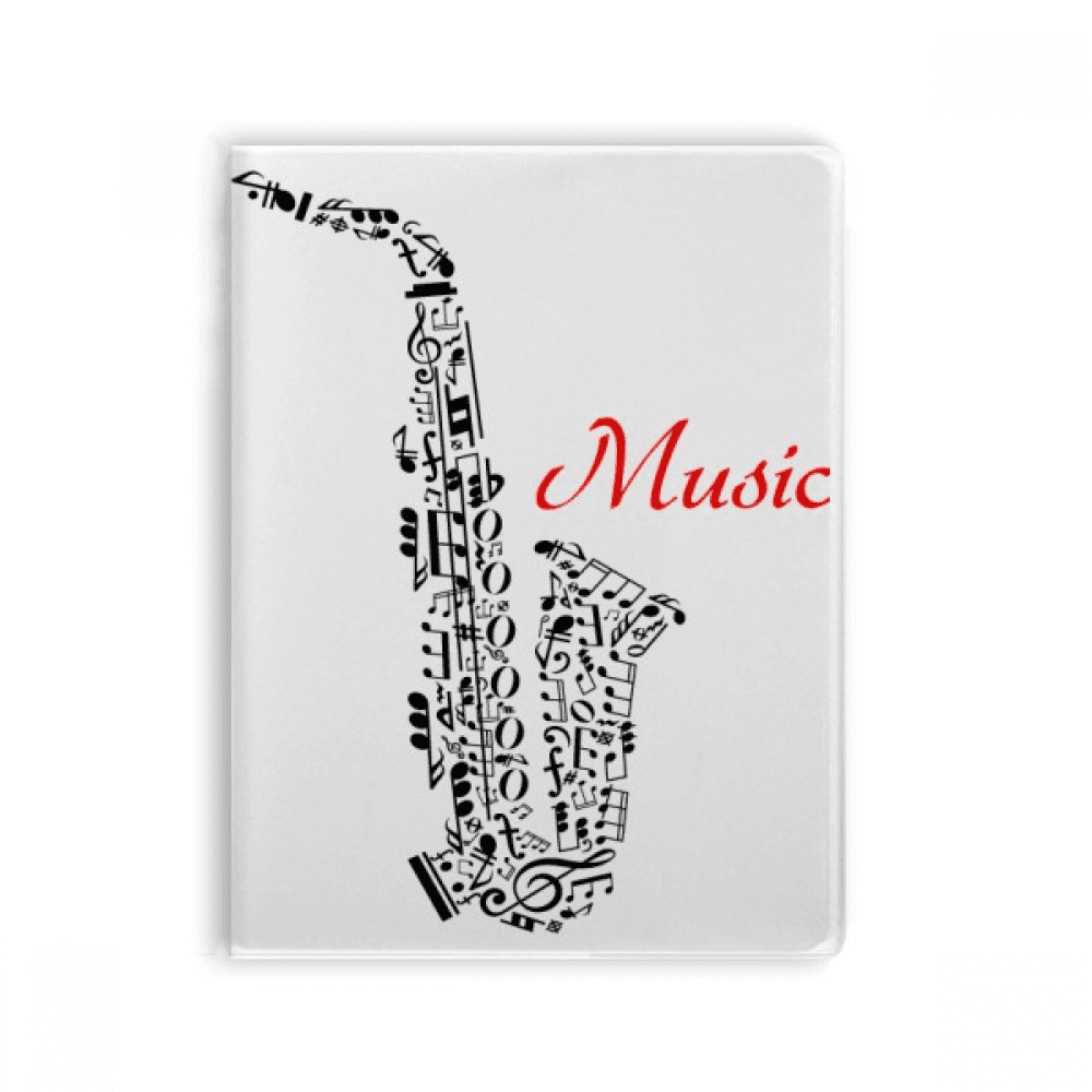 Sax Classical Music Listening Illustrate Notebook Gum Cover Diary Soft ...