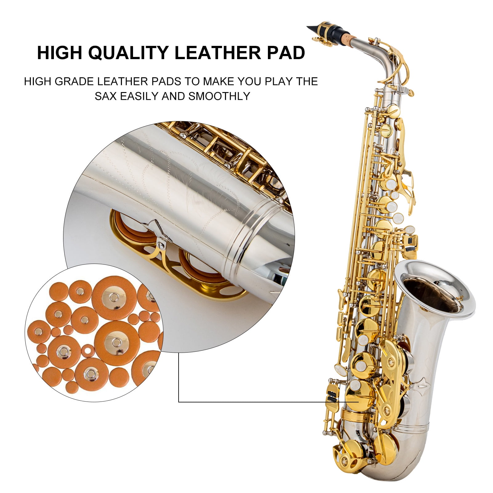 Sax Eb Alto Saxophone Brass E Flat Sax 802 Key Type Woodwind Instrument ...