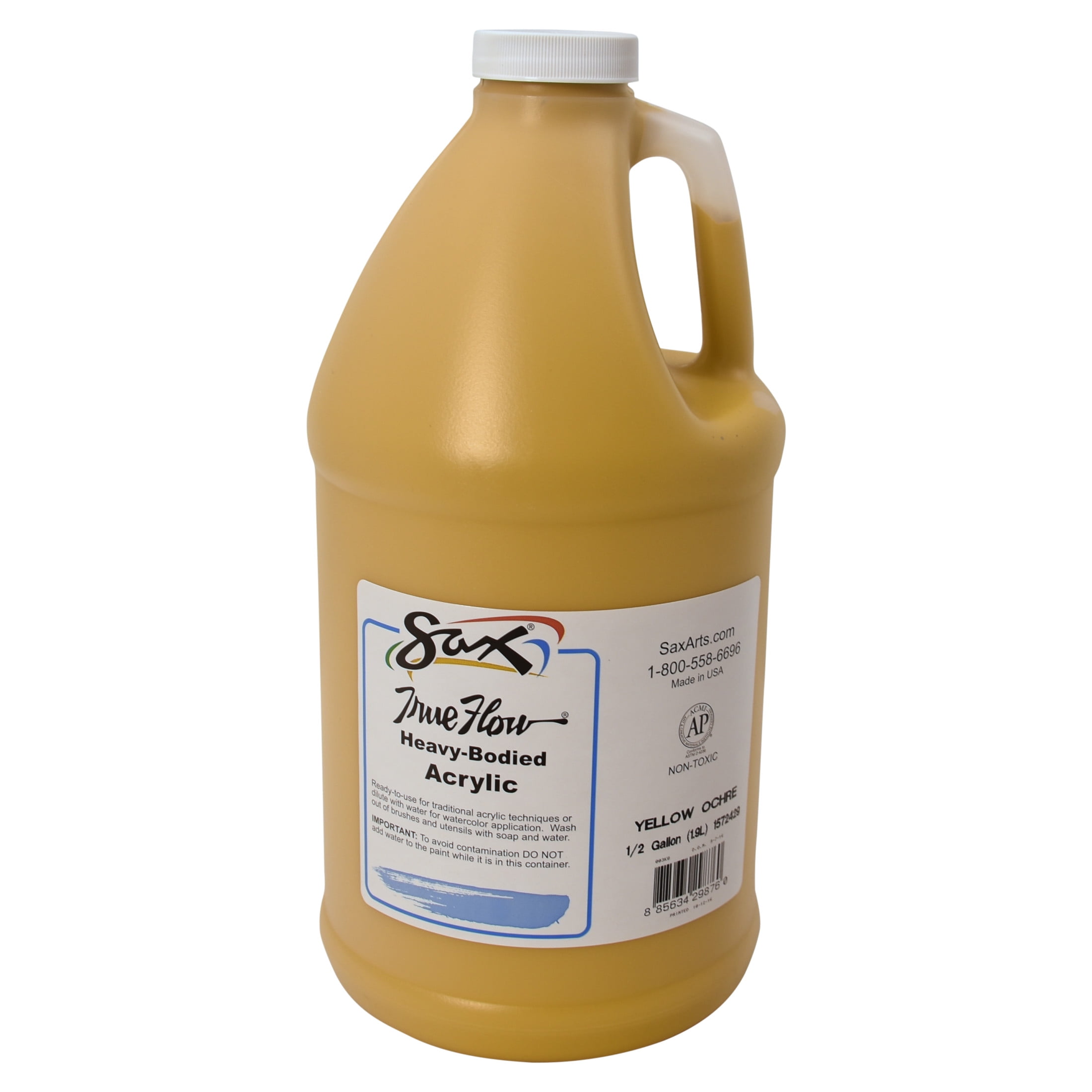 Sax Heavy Body Acrylic Paint, 1/2 Gallon, Yellow Ochre - Walmart.com