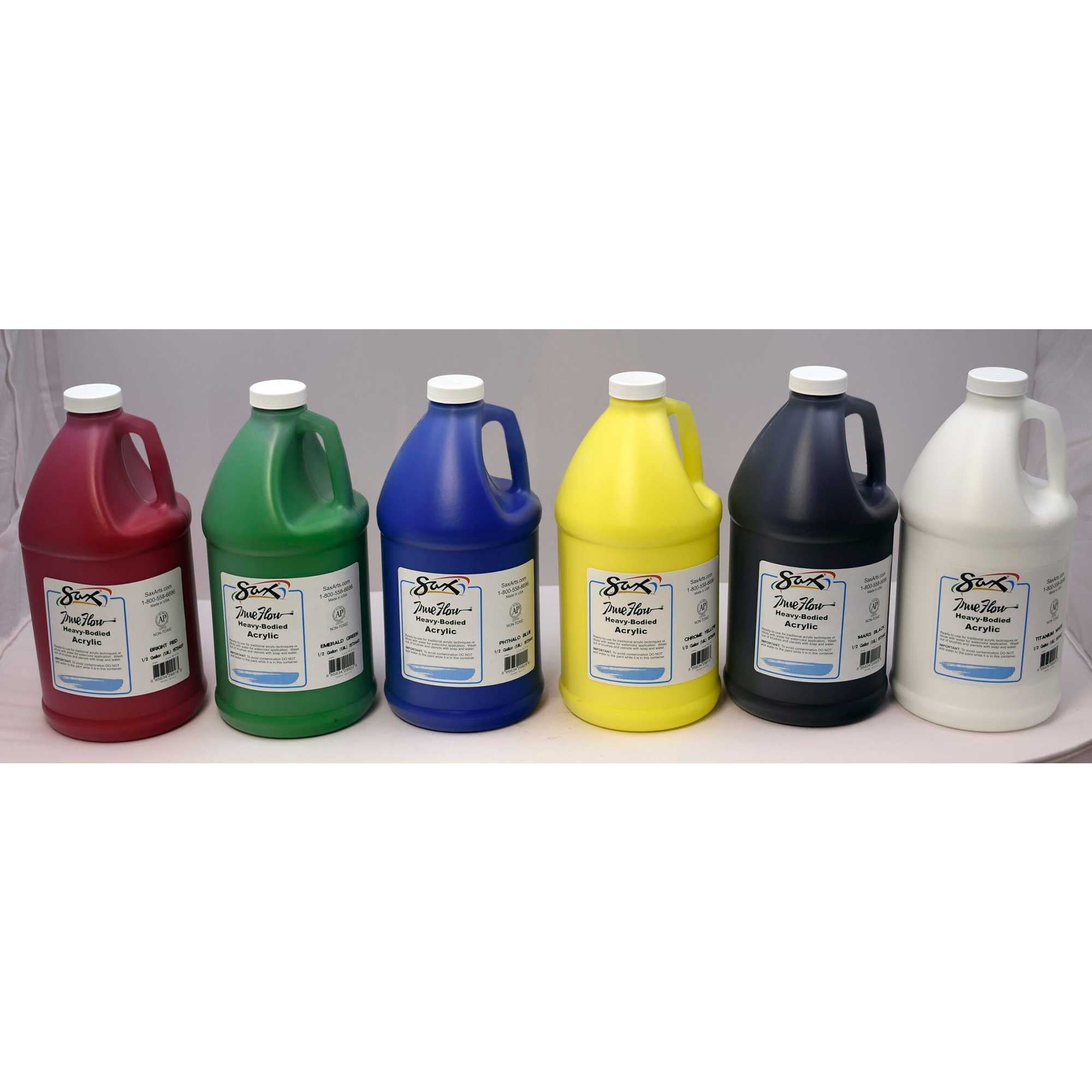 Sax Non-Toxic Heavy Body Acrylic Paint, Pourable, Art Craft, Half ...