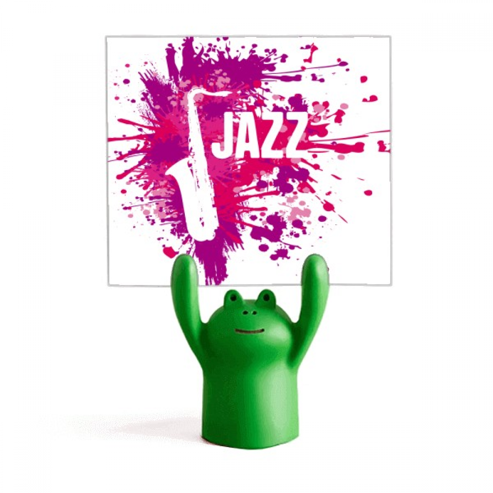 Sax Jazz Music Culture Pattern Memo Holder Cartoon Animal Frog Stand ...