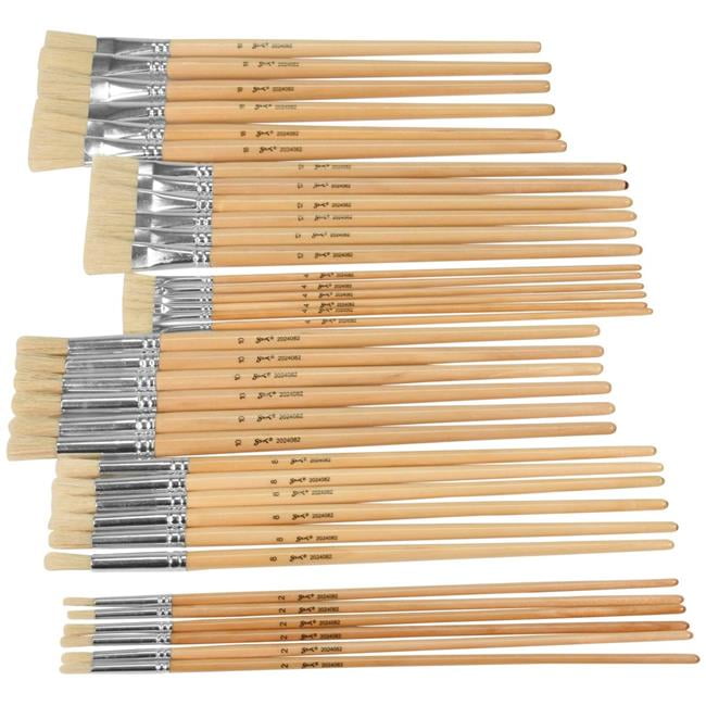 Sax Olympia Interlocked Hog Hair Bristle Long Handle Paint Brushes ...