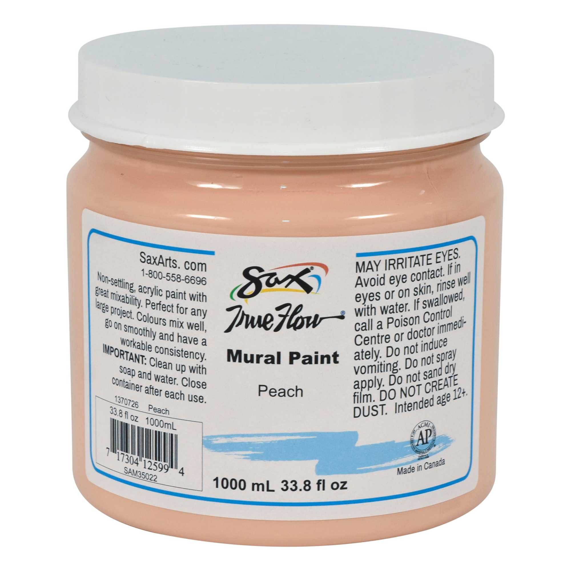 Sax True Flow Acrylic Mural Paint, Peach, 33.8 Ounce - Walmart.com
