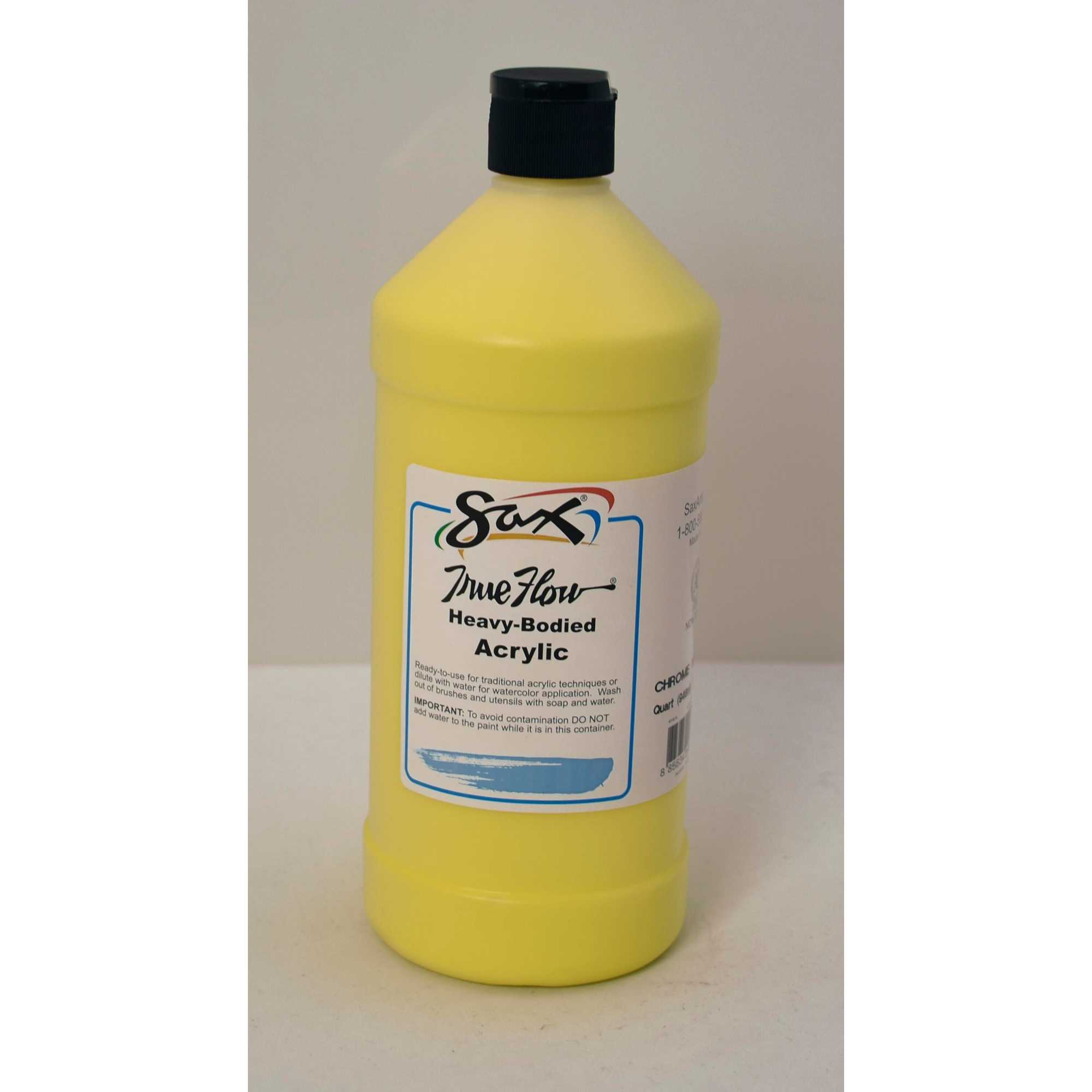 Sax True Flow Heavy Body Acrylic Paint, Chrome Yellow, Quart - Walmart.com