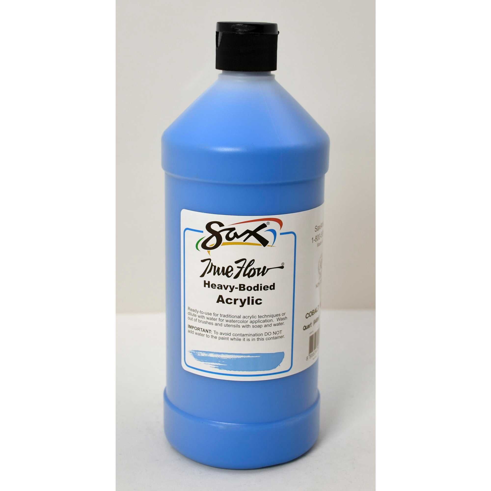 Sax True Flow Heavy Body Acrylic Paint, Cobalt Blue, Quart - Walmart.com