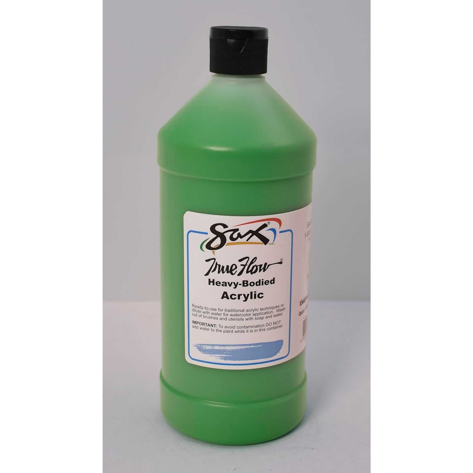 Sax True Flow Heavy Body Acrylic Paint, Emerald Green, Quart - Walmart.com