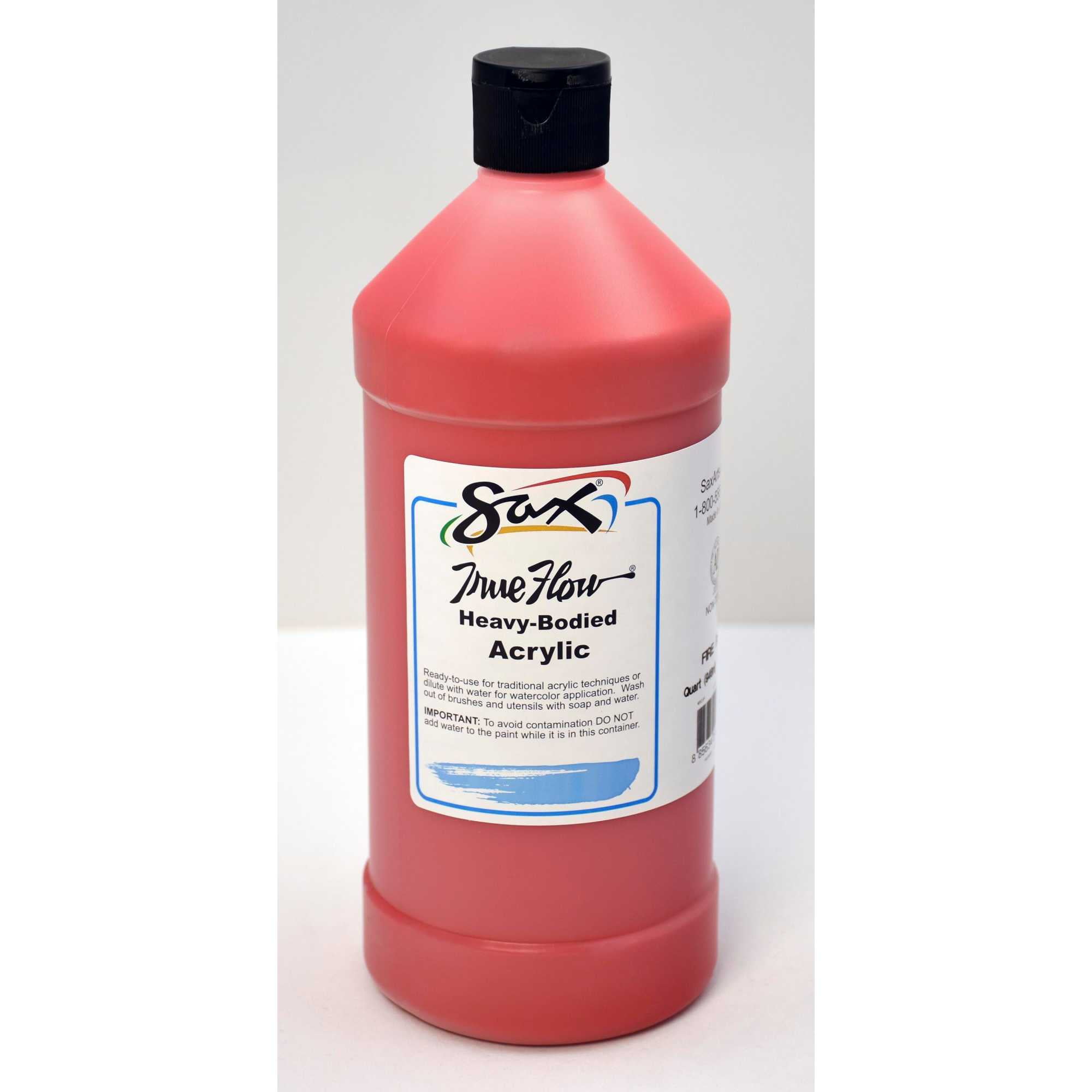Sax True Flow Heavy Body Acrylic Paint, Fire Red, Quart - Walmart.com