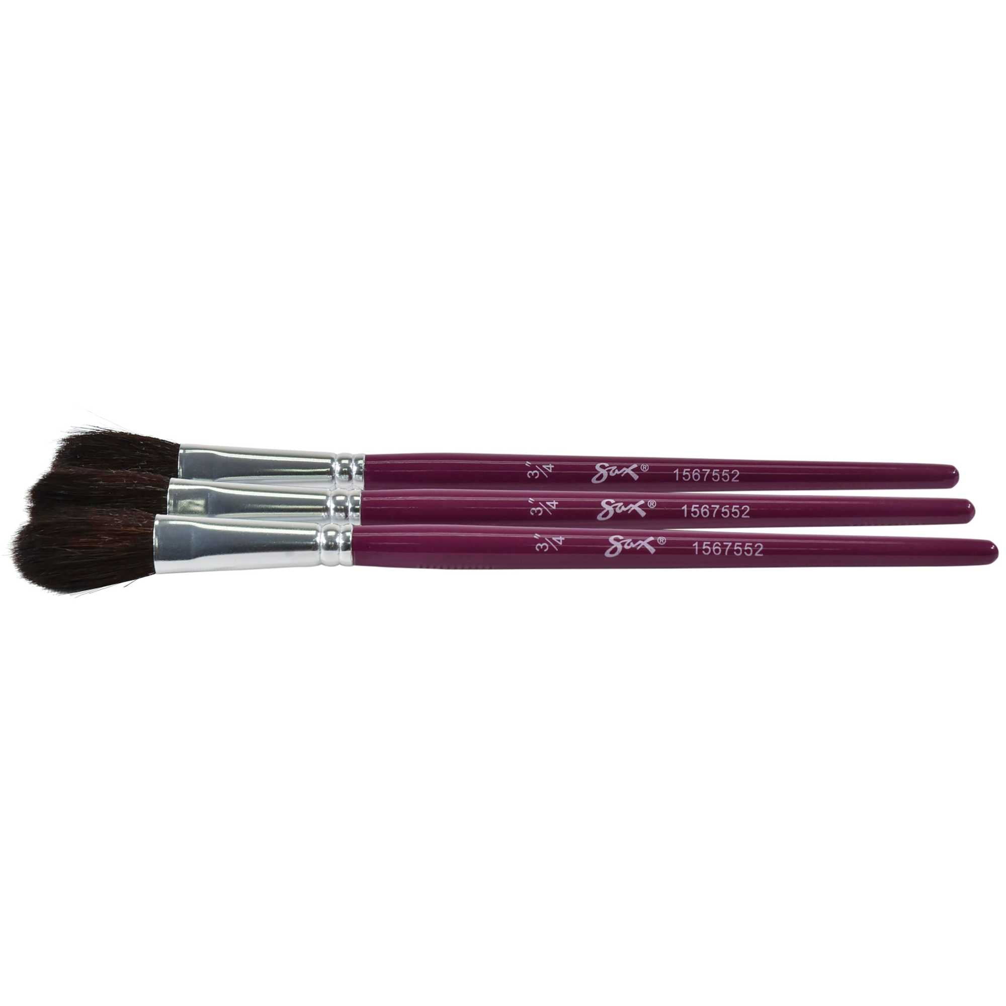 Sax True Flow Oval Wash Ox Hair Easel Brushes, 3/4 Inch, Pack of 3 ...