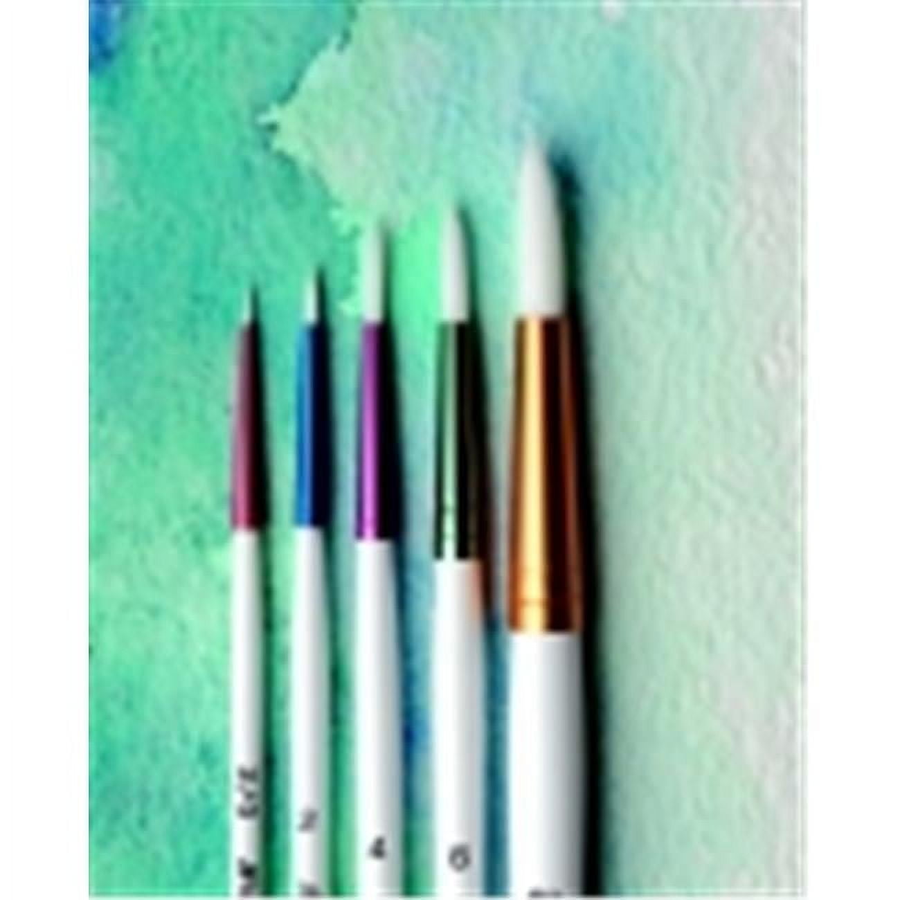 Sax True Flow Round Spectrum White Taklon Watercolor Paint Brush Set ...