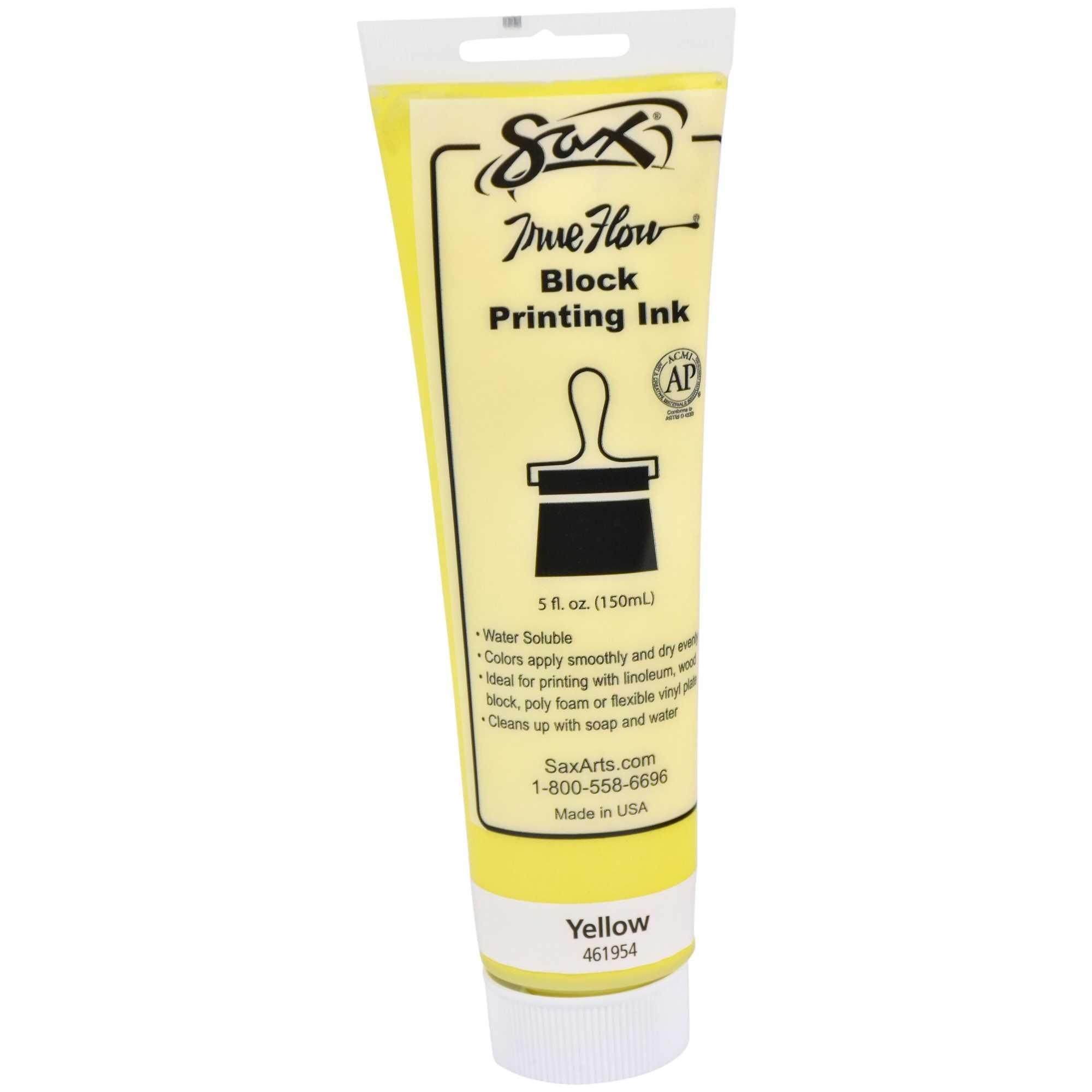 Sax True Flow Water Soluble Block Printing Ink, 5 Ounce Tube, Primary ...