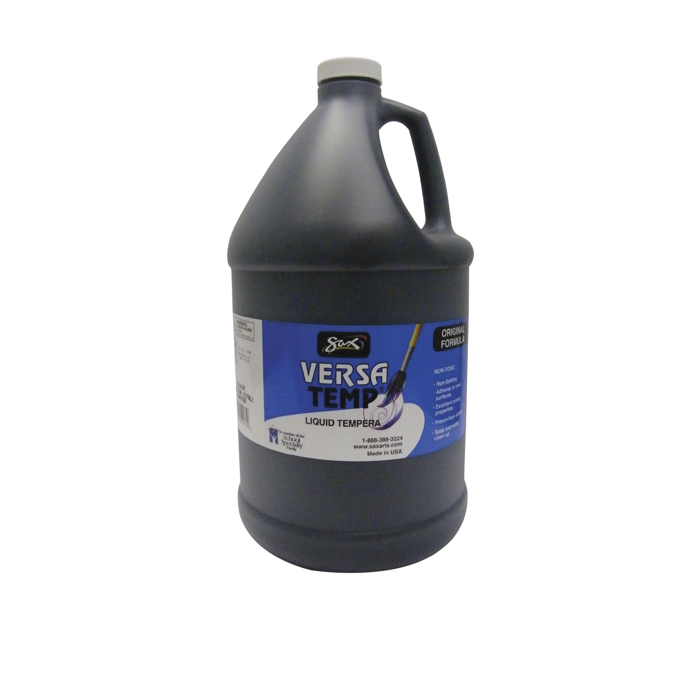 Sax Versatemp Heavy-Bodied Tempera Paint, 1 Gallon, Black - Walmart.com