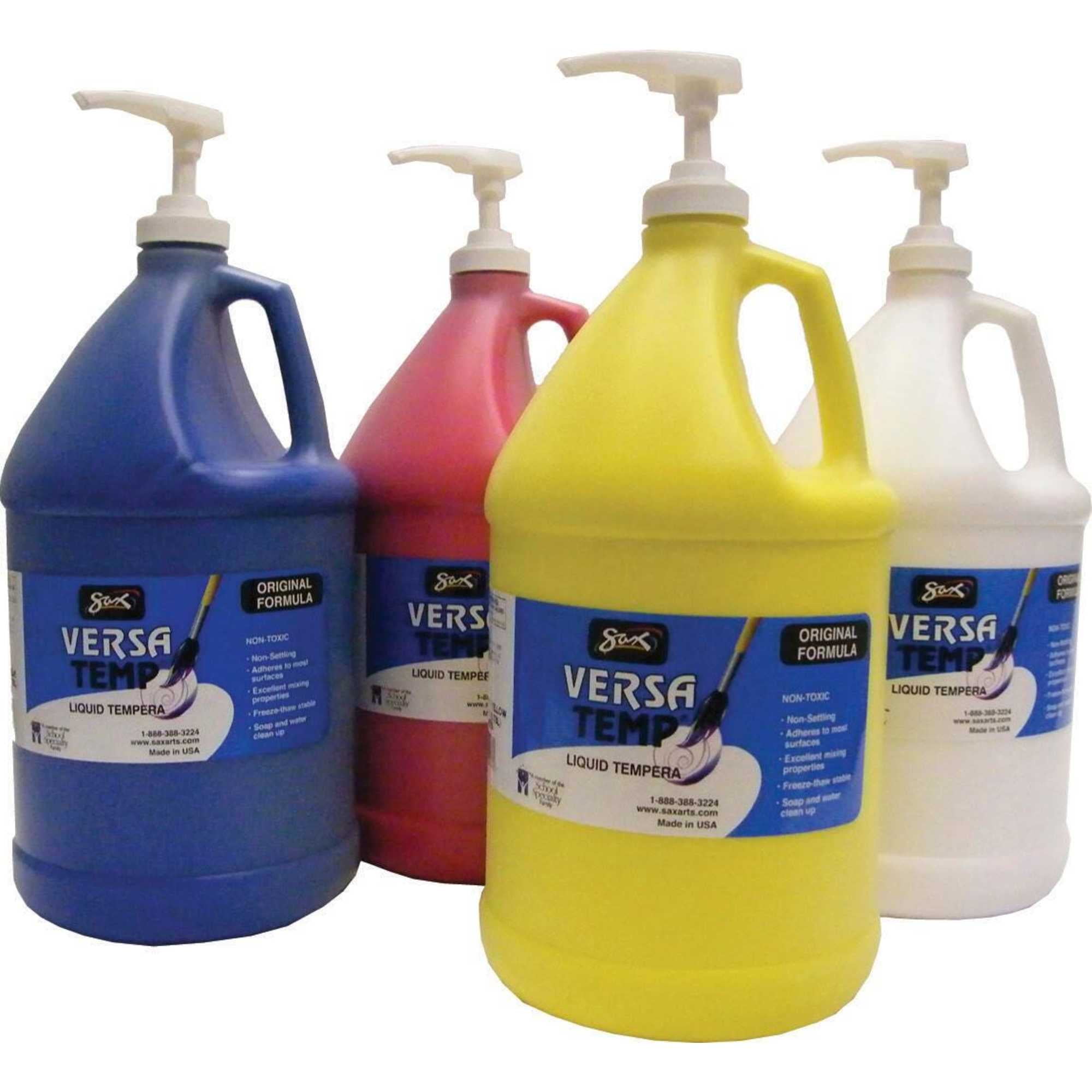 Sax Versatemp Heavy-Bodied Tempera Paint Kit with Pumps, 1 Gallon ...
