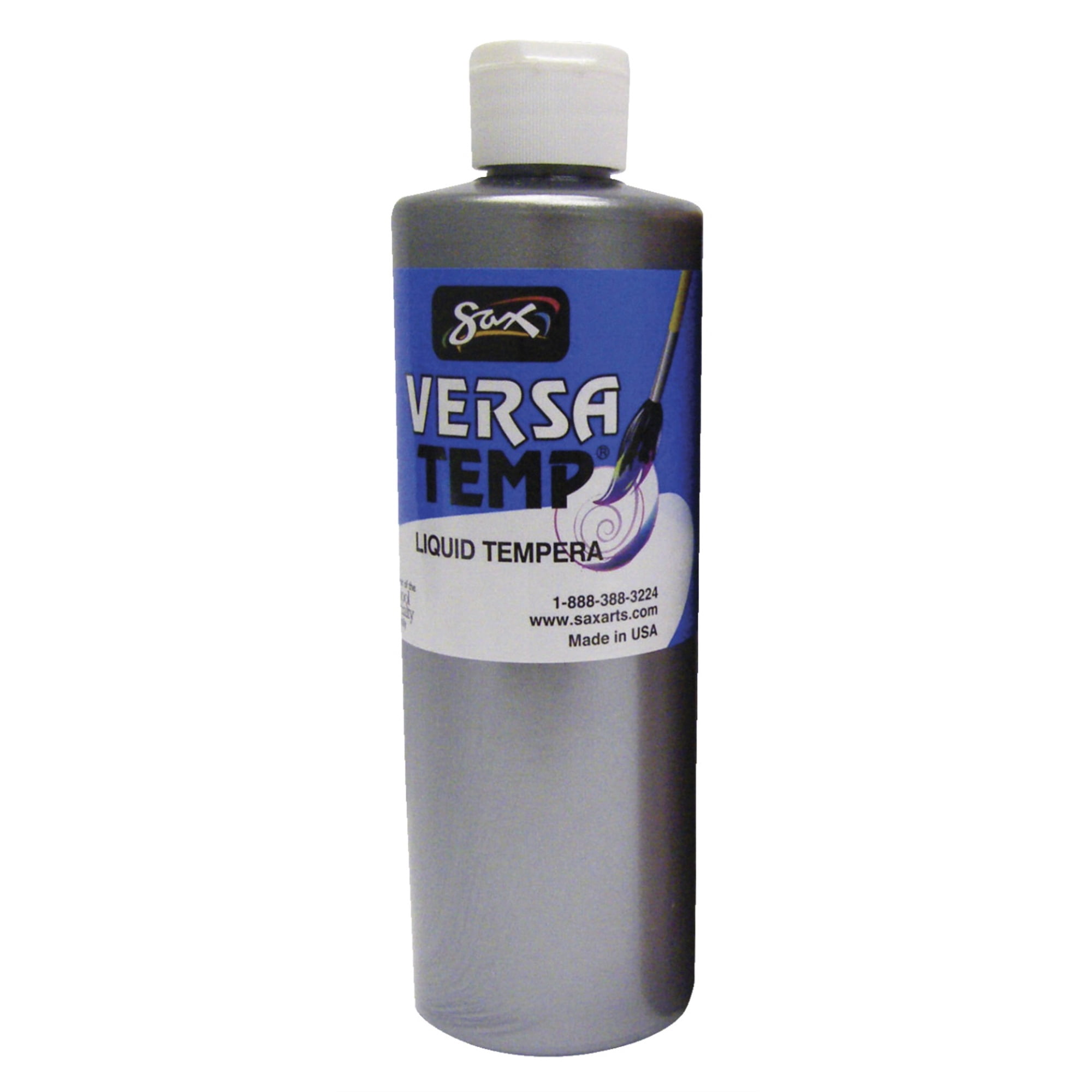Sax Versatemp Heavy-Bodied Tempera Paint, Metallic Silver, Pint ...