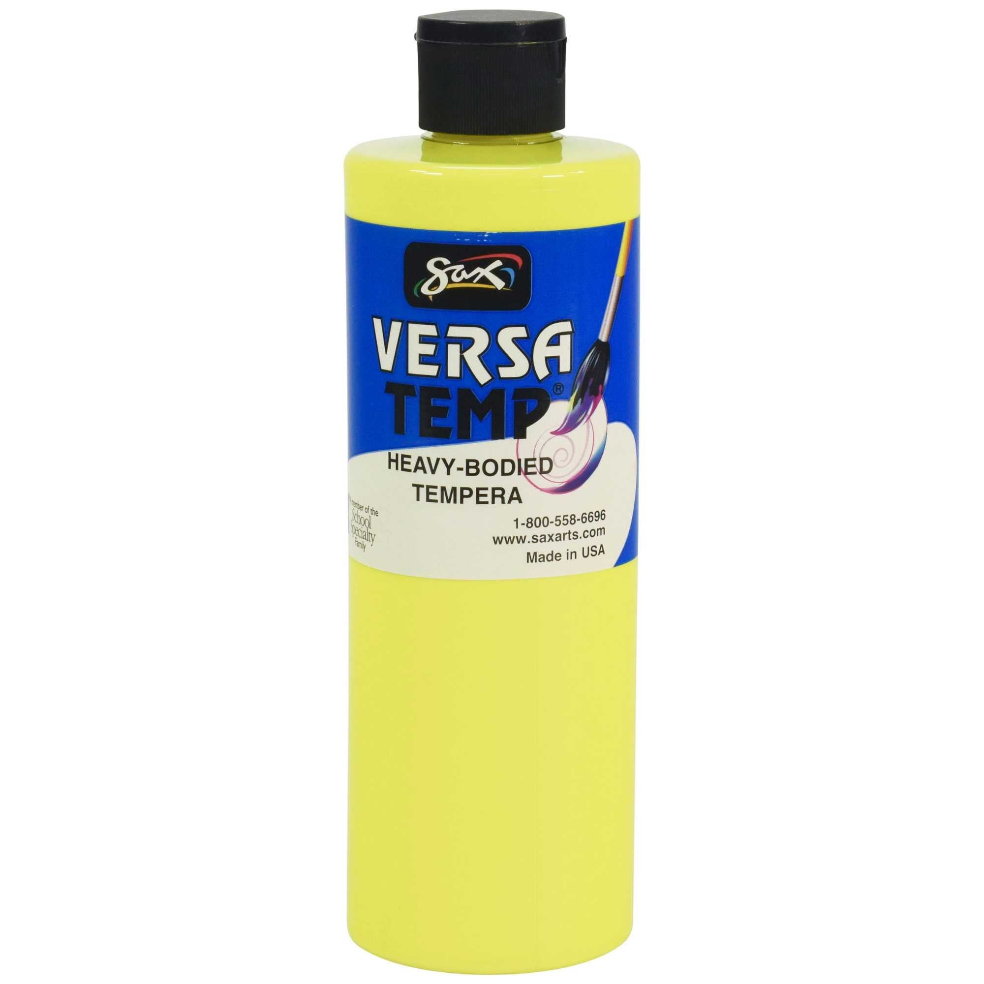 Sax Versatemp Heavy-Body Tempera Paint, Fluorescent Yellow, Pint ...