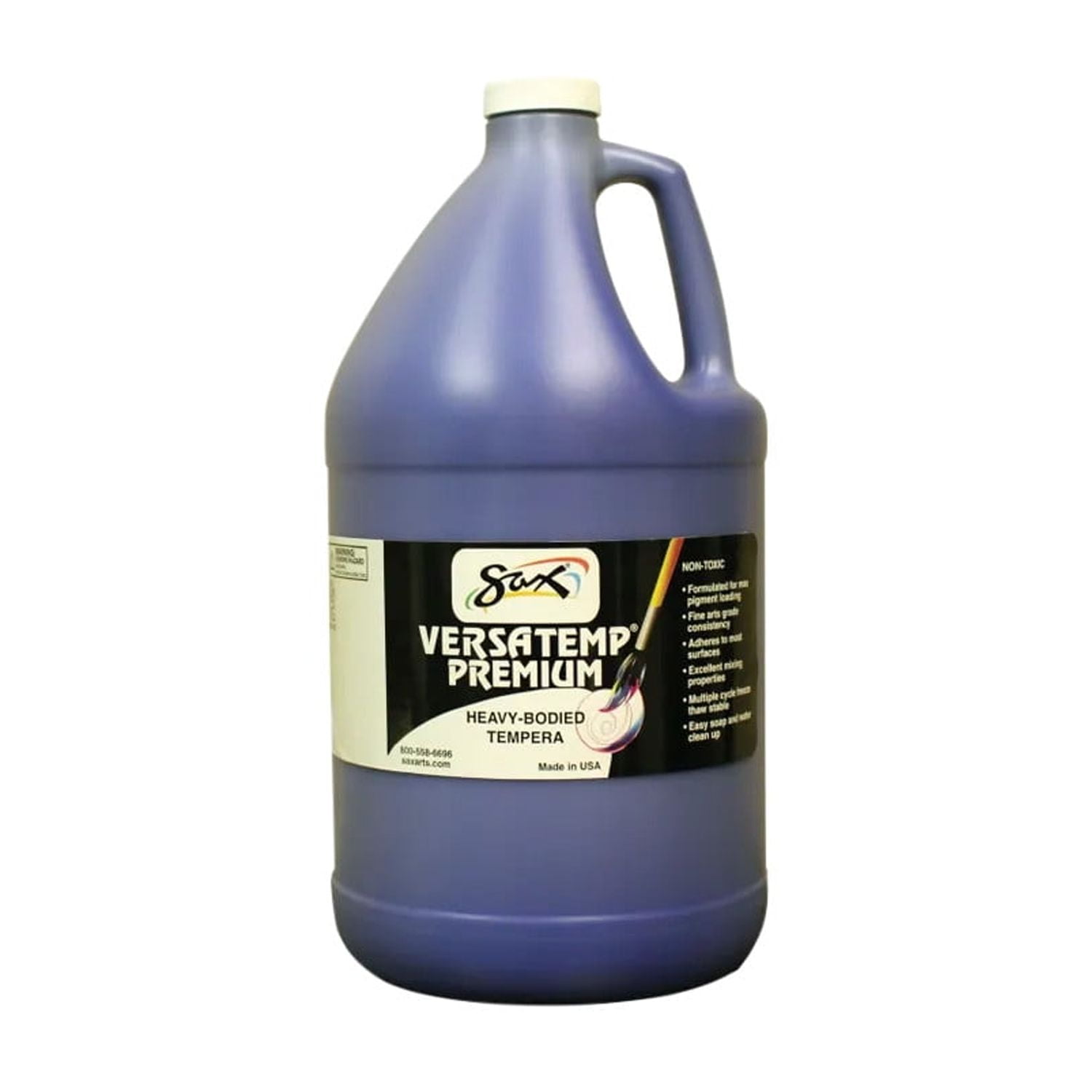 Sax Versatemp Premium Heavy-Bodied Tempera Paint, 1 Gallon, Primary ...
