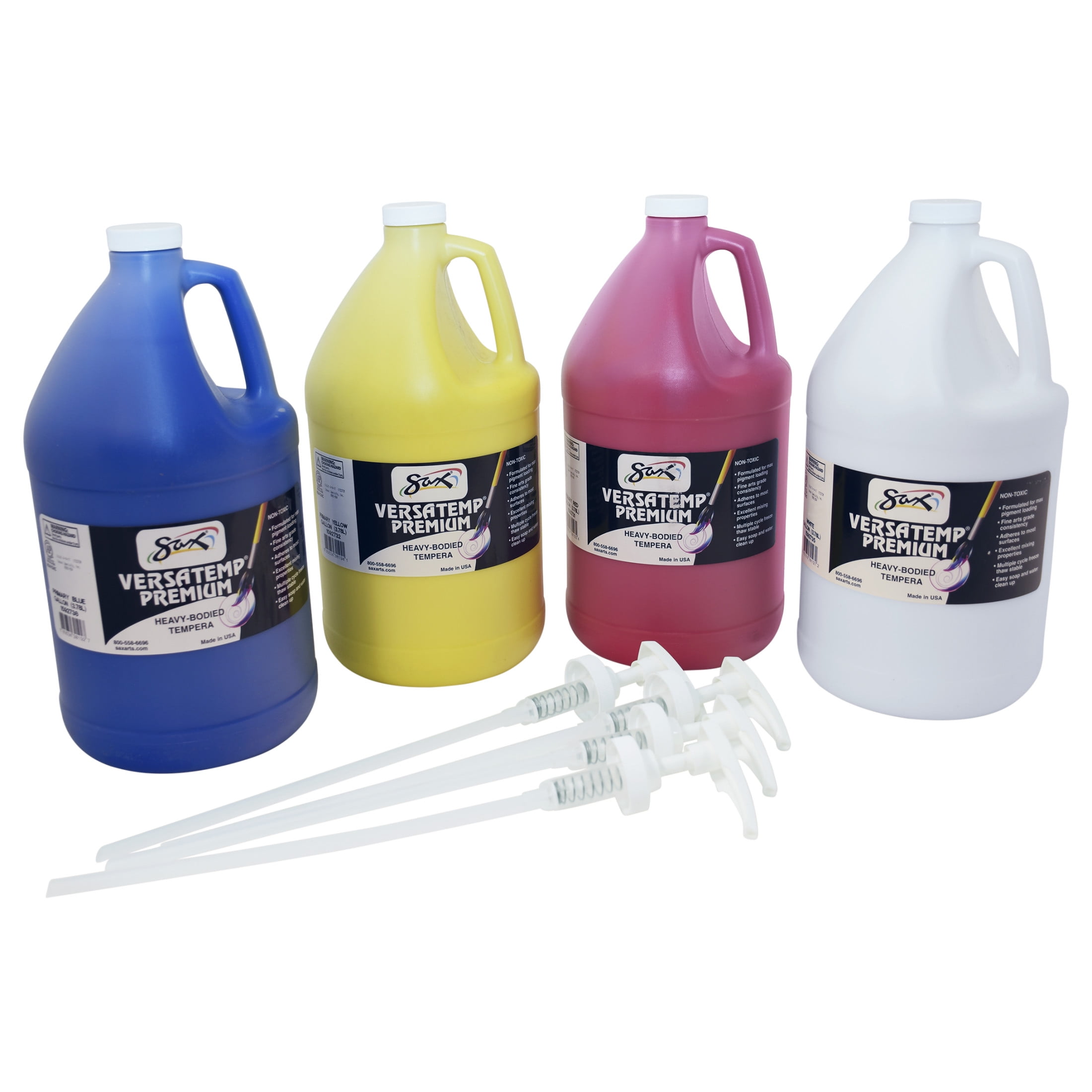 Sax Versatemp Premium Heavy-Bodied Tempera Paint Kit with Pumps, 1 ...