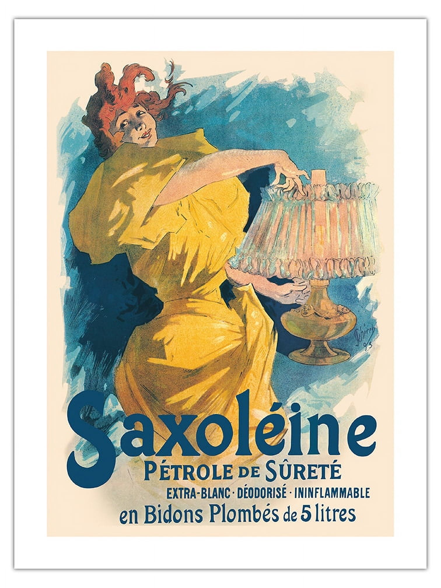 Saxoléine Lamp Oil - White Lampshade - France - Vintage French ...