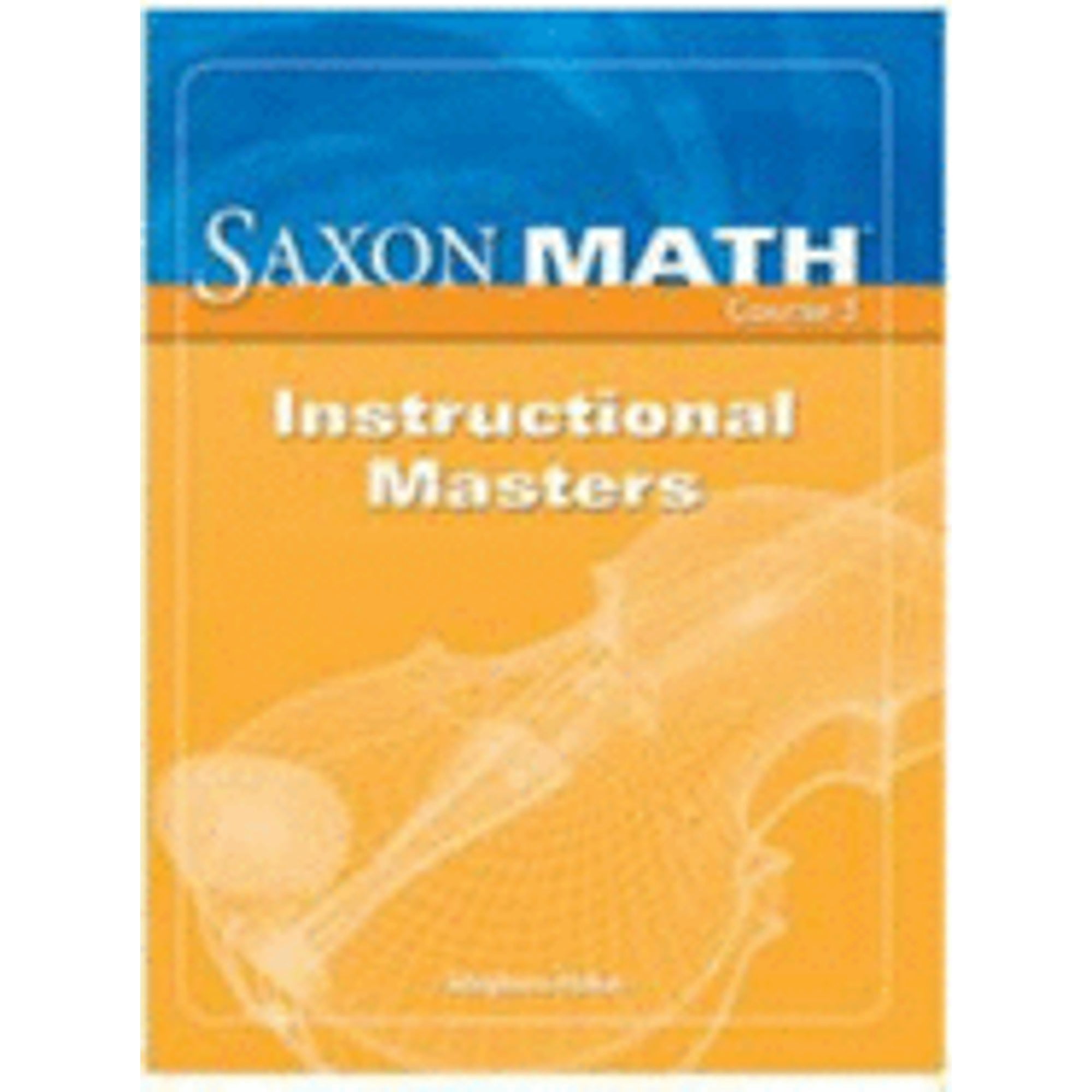 Pre-Owned Saxon Math Course 3 Instructional Masters Grade 8 (Course 1 2 ...