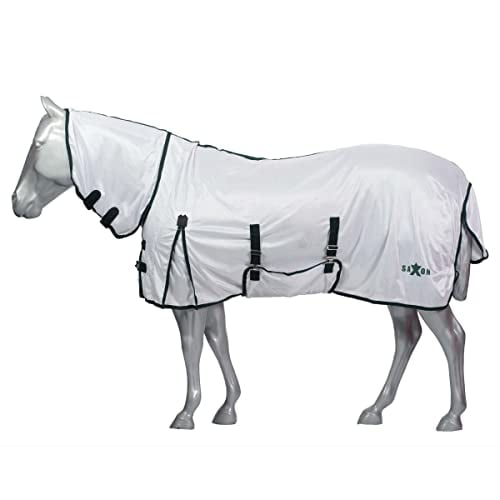 Saxon Mesh with Gusset Belly Wrap Combo Neck, Light Blue/Green, 60 ...