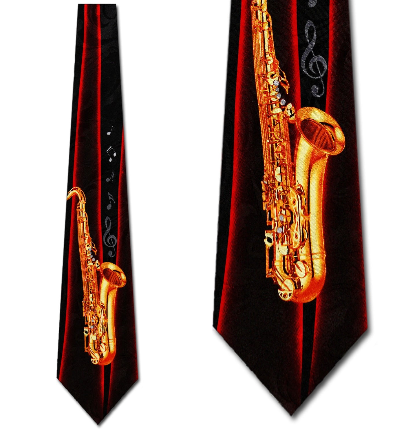 Saxophone Burst (Black) Necktie Mens Tie by Steven - Walmart.com