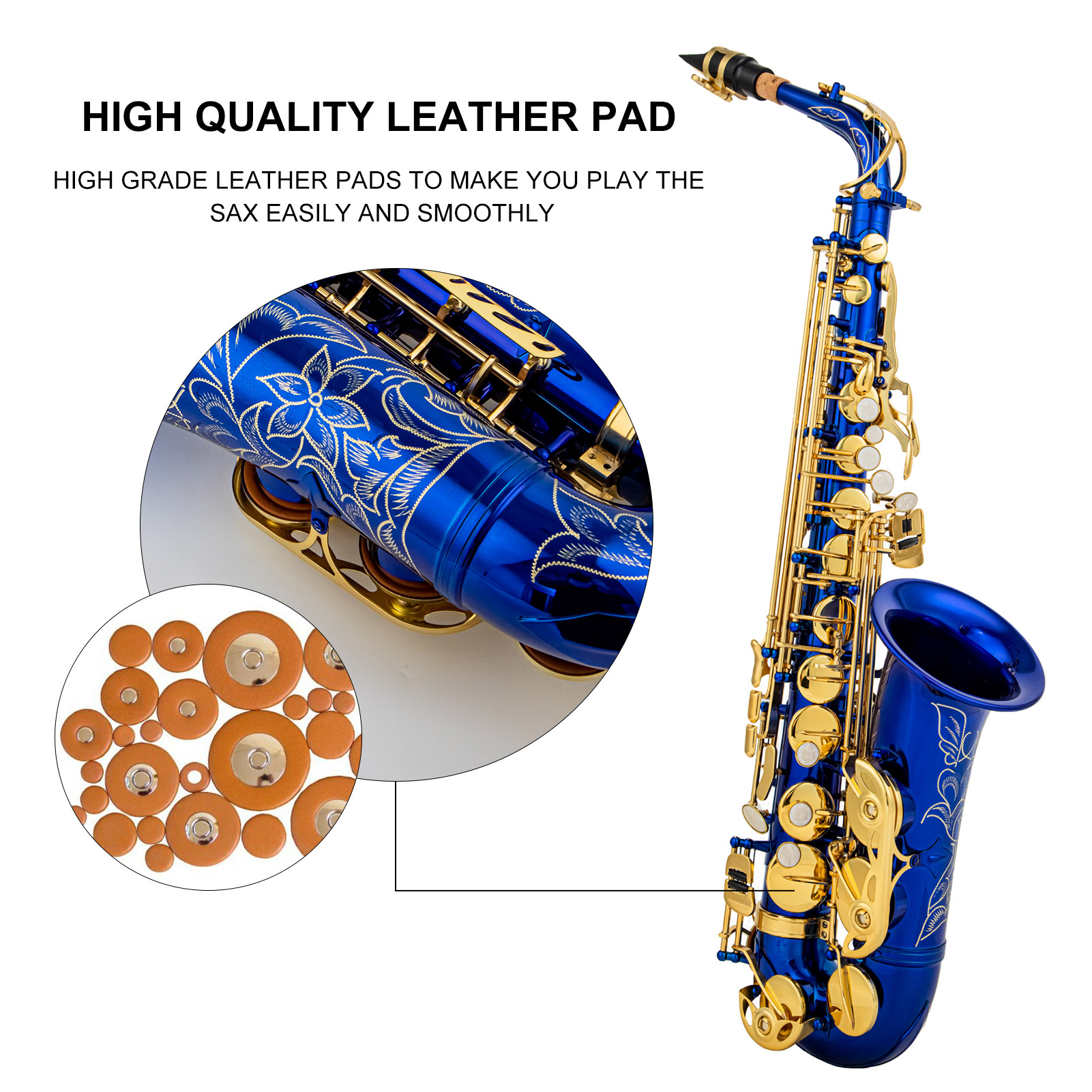 Saxophone Eb Alto Saxophone Brass E Flat Sax 802 Key Type Woodwind ...