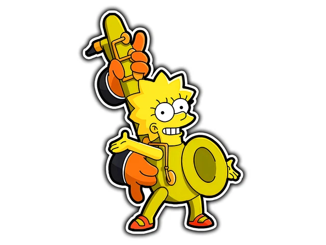 Saxophone Lisa Waterproof Sticker Phone Decal Water Bottle Stickers Car ...