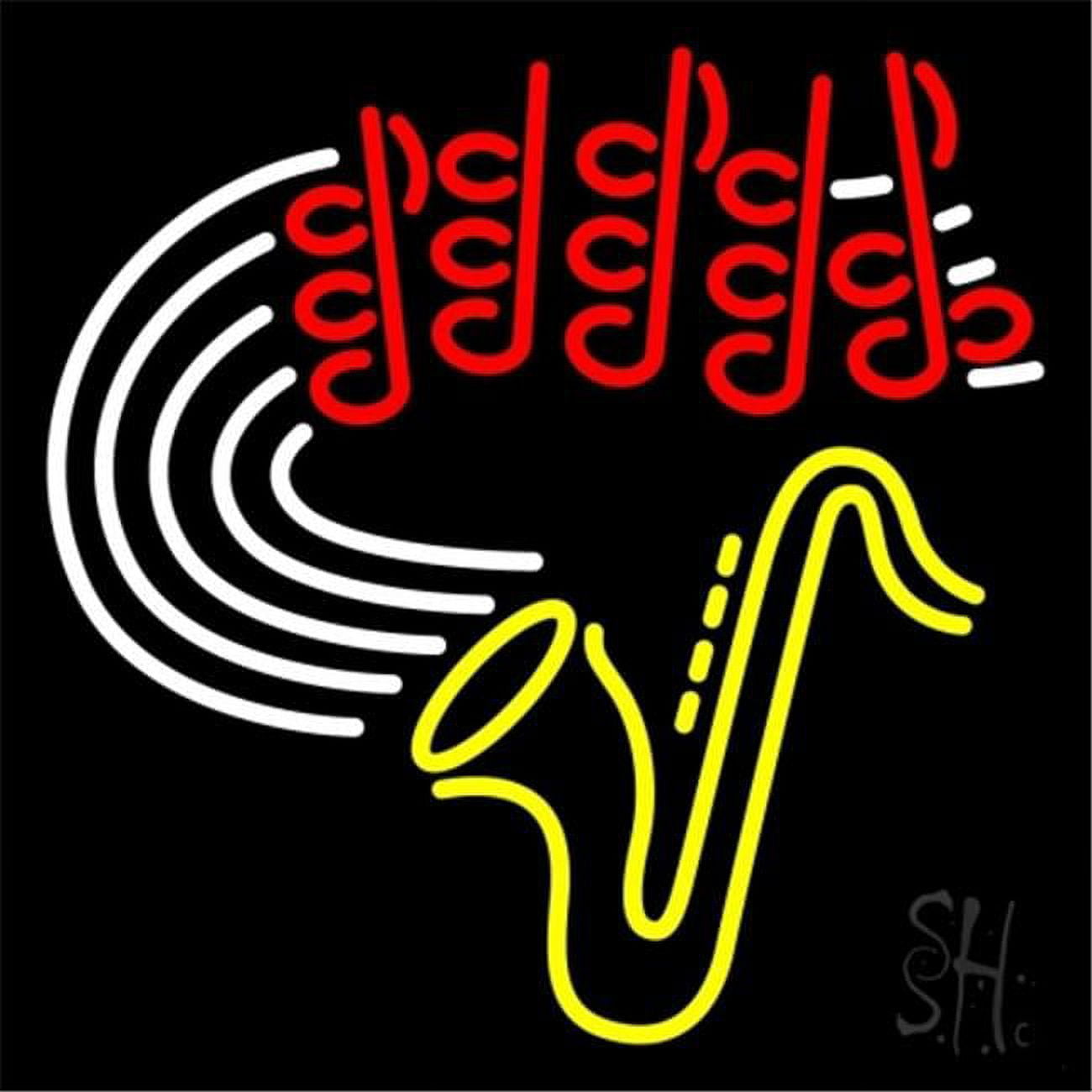 Saxophone Neon Sign, 24 x 3 x 24 in. - Walmart.com