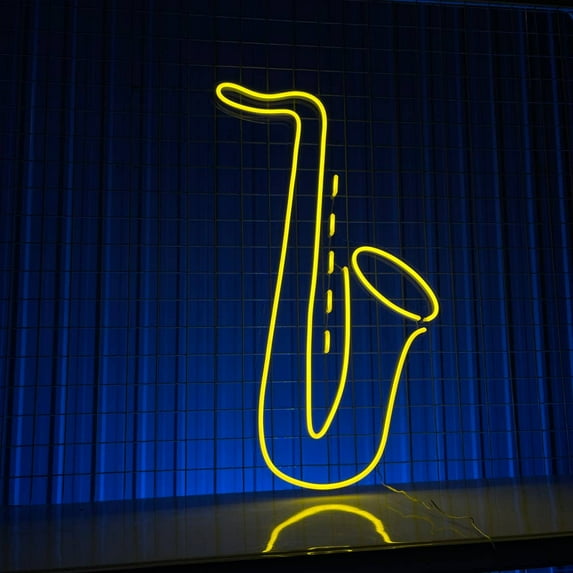 Saxophone Neon Sign, Music Studio Lights Signboard - Walmart.com