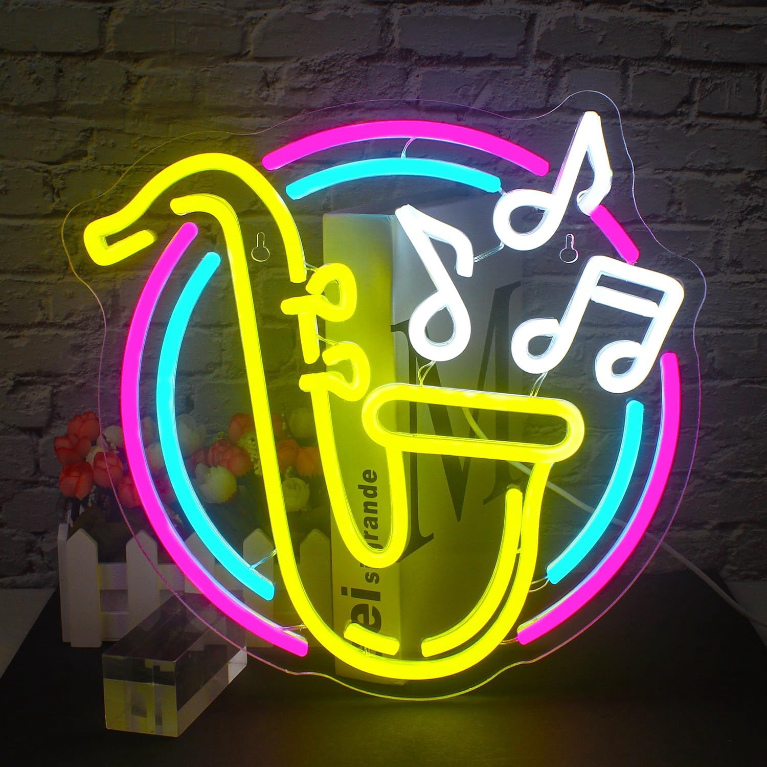 Saxophone Neon Sign Neon Lights for Wall Decor Jazz Music Light Up ...