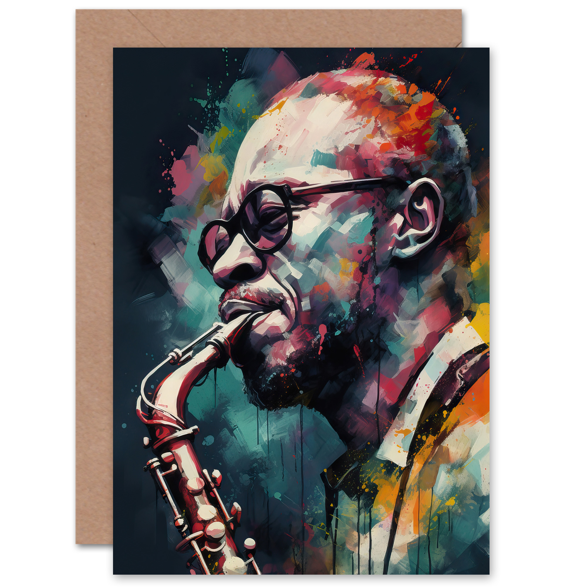 Saxophone Player Music Blues Jazz for Him or Her Man Woman Birthday ...